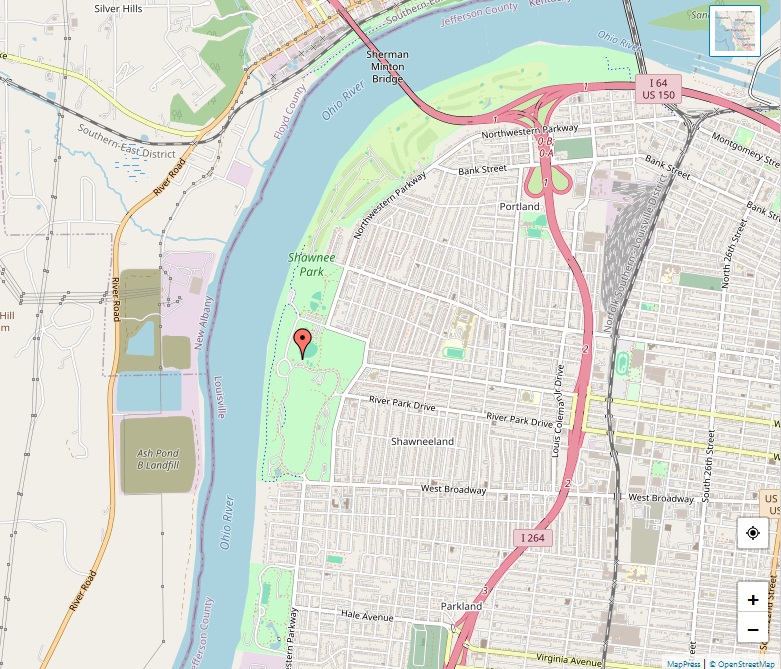 Mapa Del Parque Cherokee De Louisville